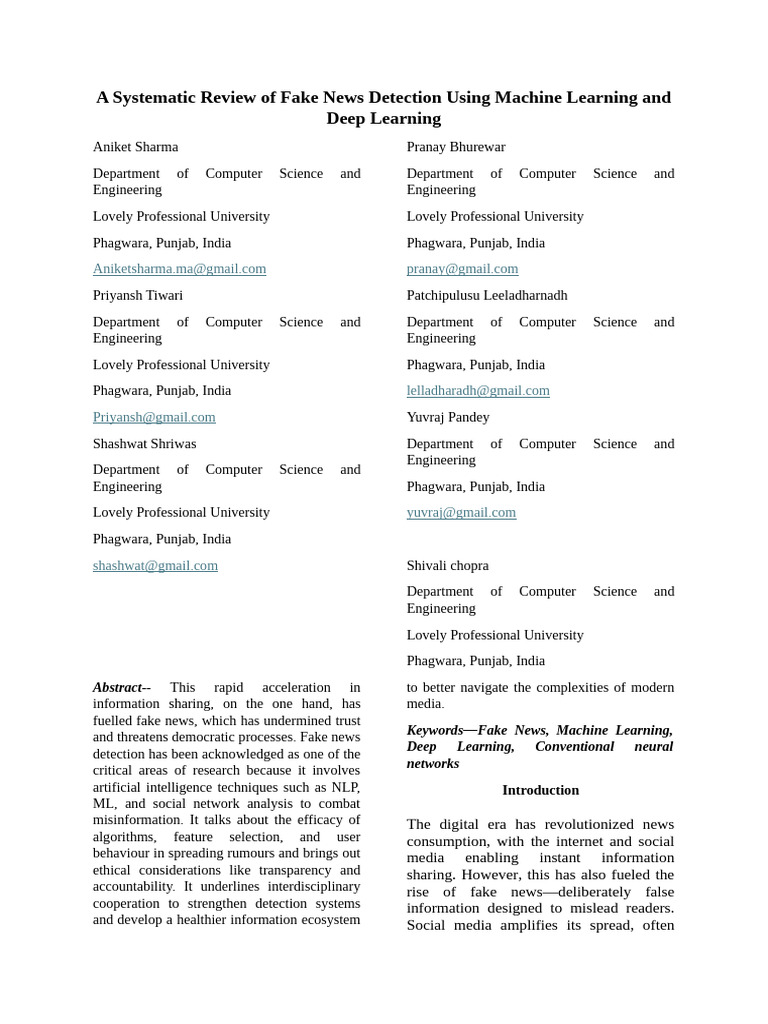 Review Paper[1] | PDF | Machine Learning | Statistical Classification