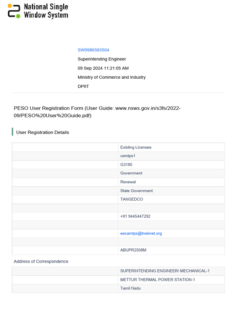 PESO - Gas Cylinders Rules, 2016 - Form F - Licence To Store Compressed ...
