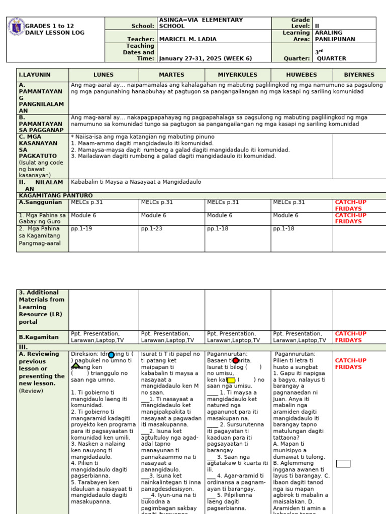 DLL_AP 2_Q3_W6-iloko | PDF