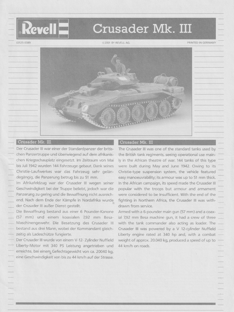 Revell 1:72 Crusader Mk. III | PDF