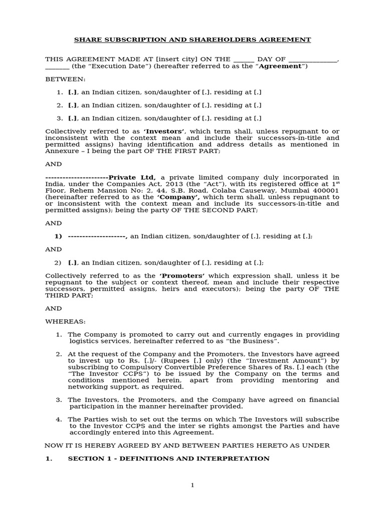 CCPS Agreement - v1 | PDF | Indemnity | Taxes