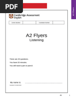 A2 Flyers Listening Test Sample Paper | PDF