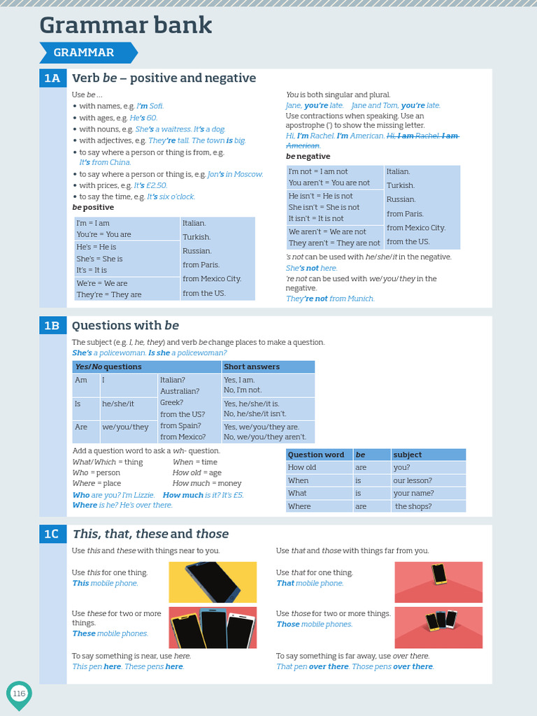 RM A2 SB Grammar Bank | PDF | Plural | Question