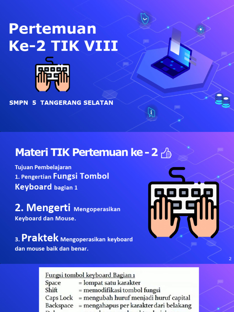 Pertemuan Ke-2 Tik Cara Mengoperasikan Keyboard Dan Mouse | PDF