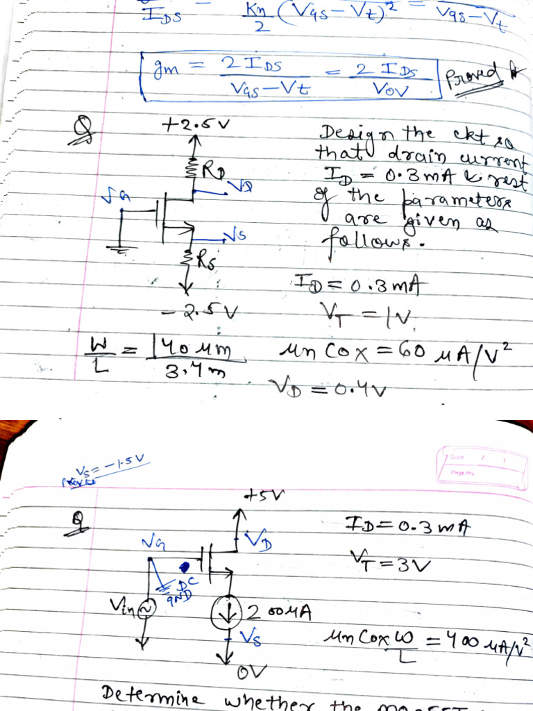 Vlsi Class Numericals | PDF