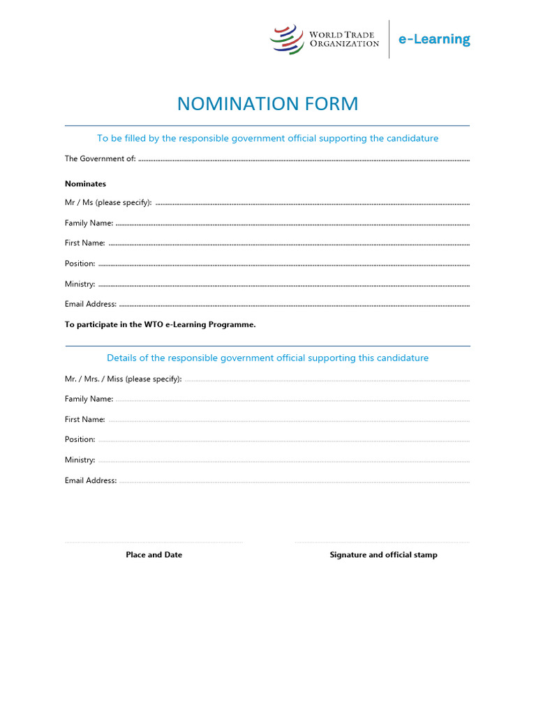 Nomination Form | PDF