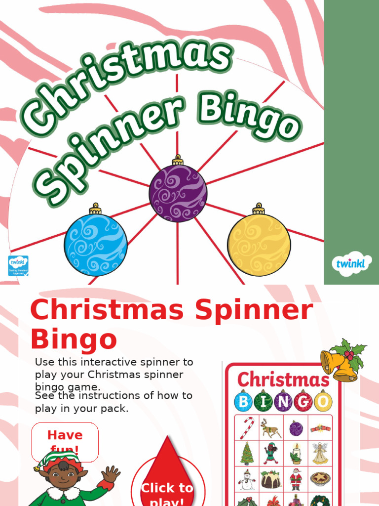 Christmas Spinner Bingo PowerPoint | PDF