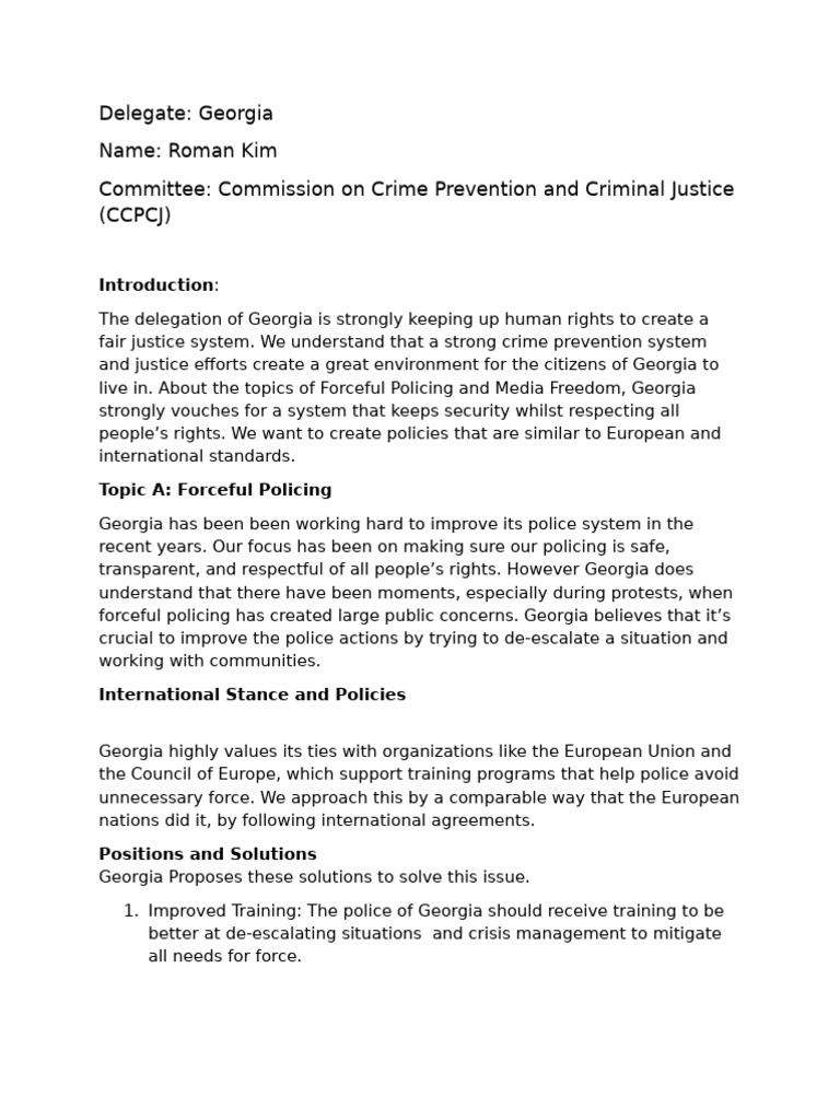 Position paper 3 | PDF | Freedom Of The Press | Police Brutality