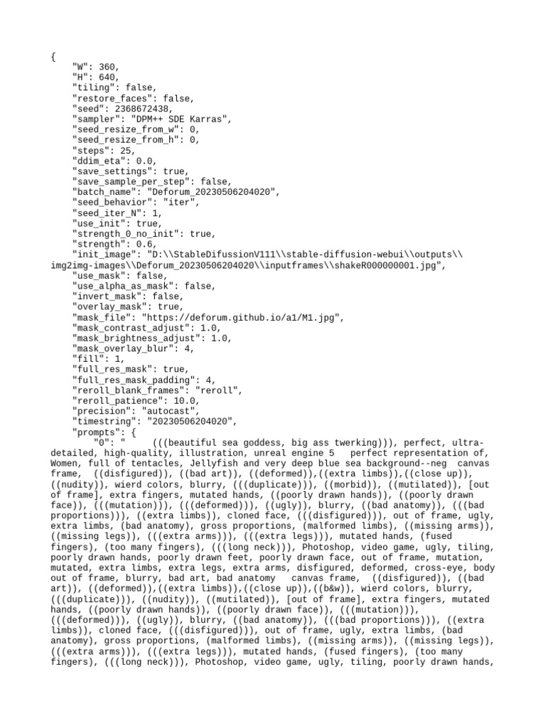 Deforum MY BEst RAFT Setting | PDF | Limbs (Anatomy)