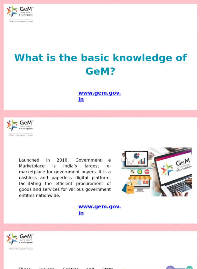 What is the Basic Knowledge of GeM | PDF
