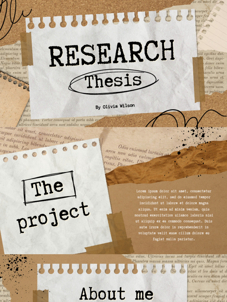 Brown and White Scrapbook Research Thesis Presentation | PDF