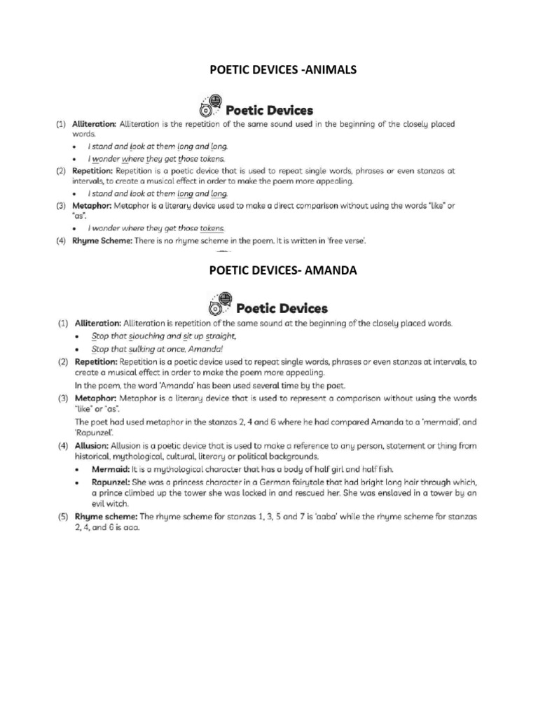 Poetic Devices-1 | PDF