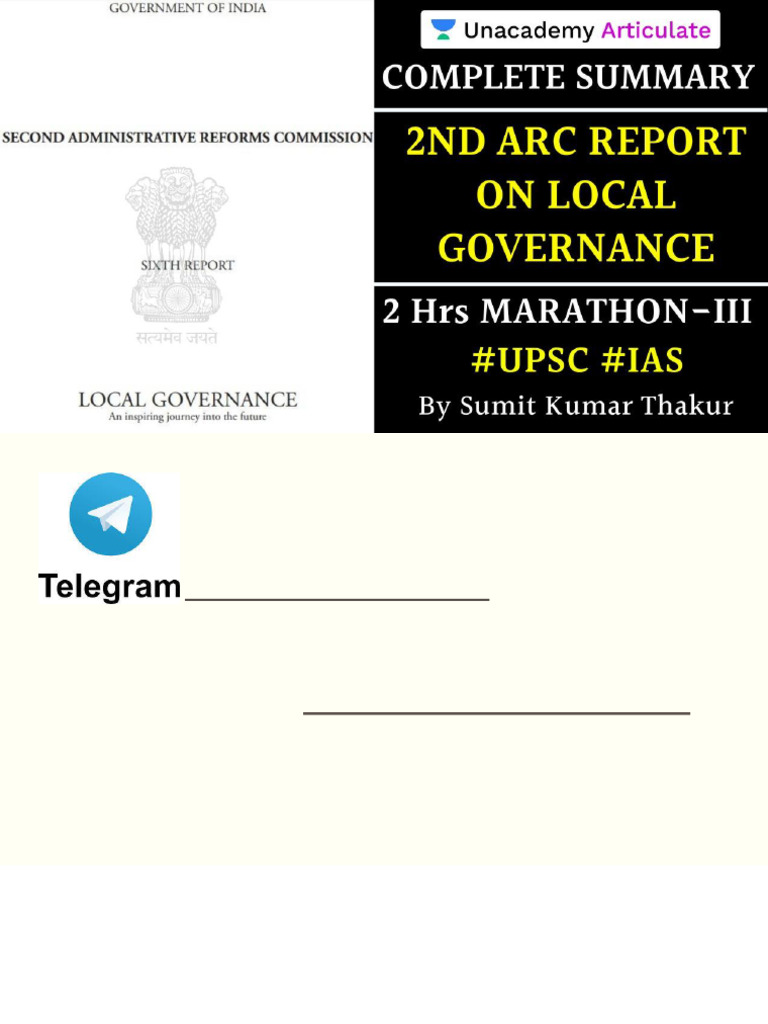 2nd ARC Recommendations on Local Governance | PDF | Taxes | Governance