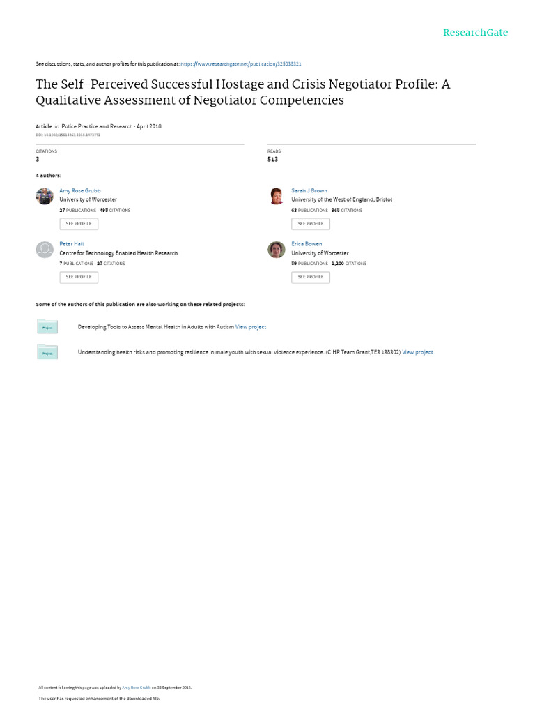 The Successful Negotiator Profile Paper Accepted Version | PDF ...