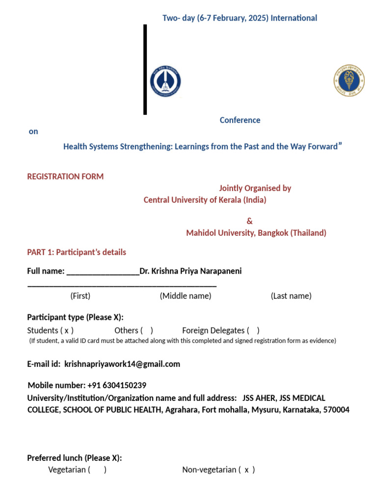 175304registration Form HSS Conf 2025 | PDF | Payments | Money