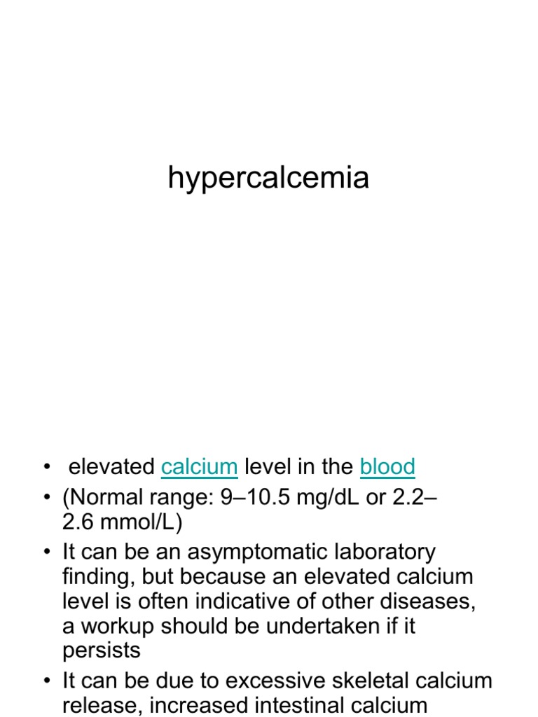 An In-Depth Examination of Hypercalcemia and Related Electrolyte ...
