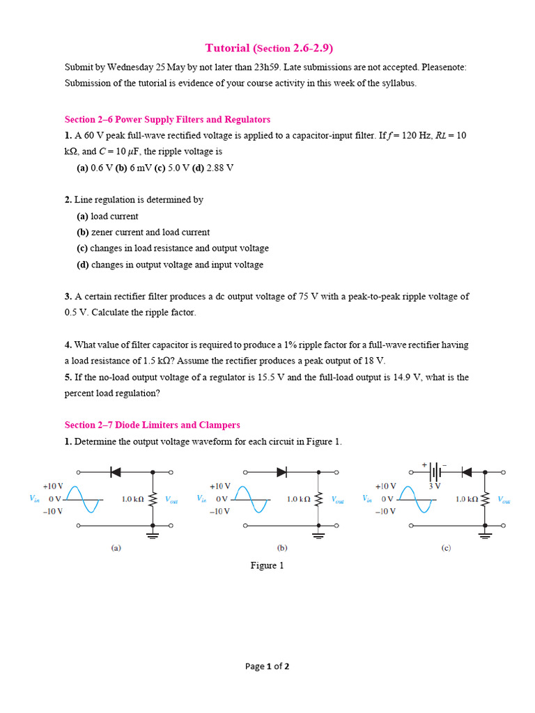 CH 2.6-2.9 Tutorials | PDF