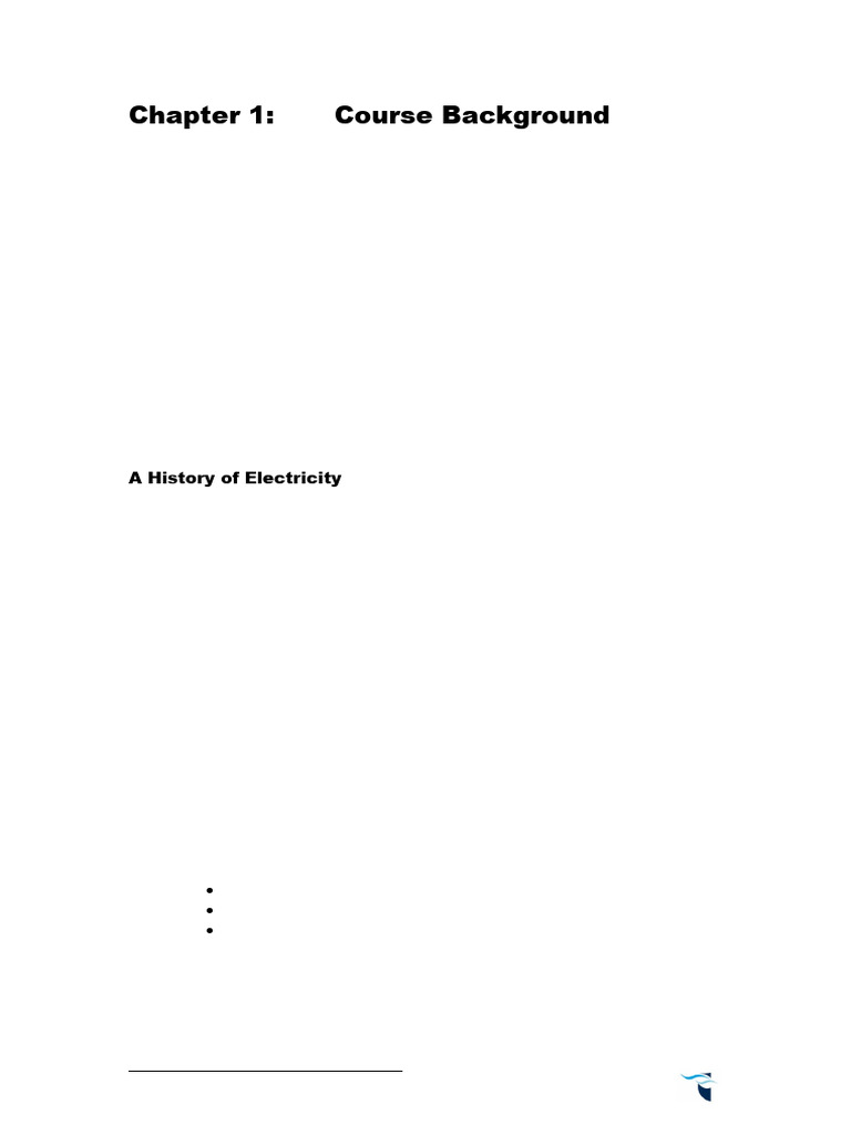 Chapter 1 - Elec Eng I Course Background | PDF | Voltage | Electricity