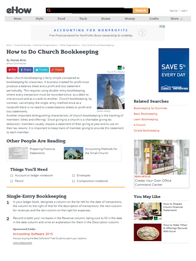 2+How+to+Do+Church+Bookkeeping+ | PDF | Bookkeeping | Debits And Credits