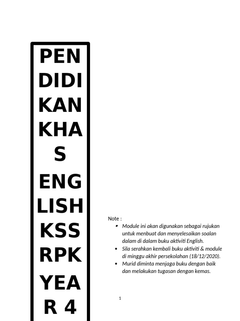 MODULE ENGLISH Y4-READING COMPREHENSION ( WEEK 5) | PDF