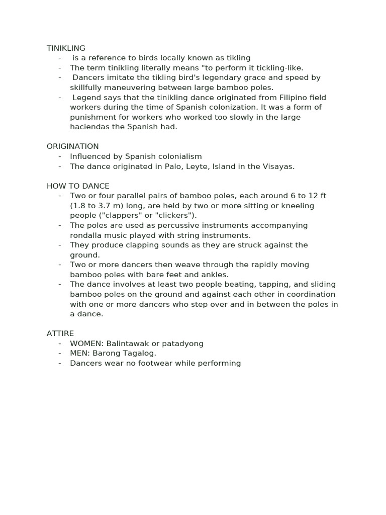 TINIKLING | PDF