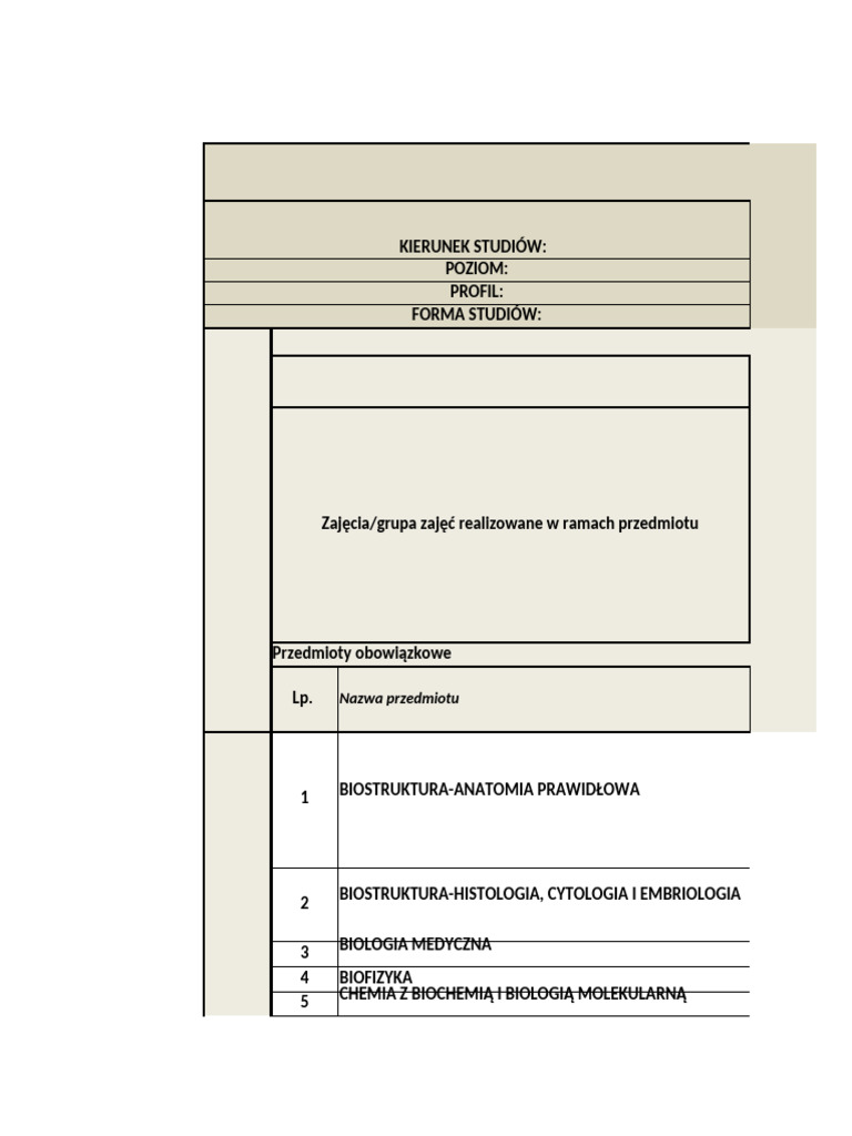 Program Studiow 2024 2025 | PDF