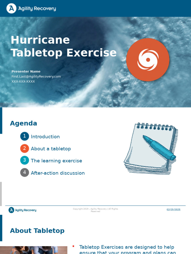 Agility Recovery Hurricane Tabletop | PDF | Tropical Cyclones | Crisis ...