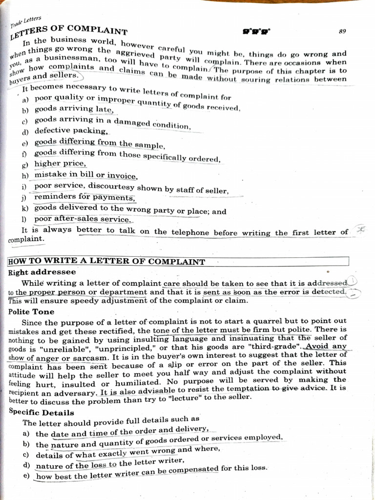 How to Write Effective Complaint Letters | PDF | Business