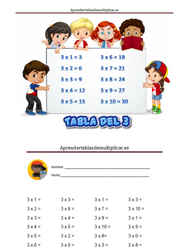 Tabla Del 3 | PDF