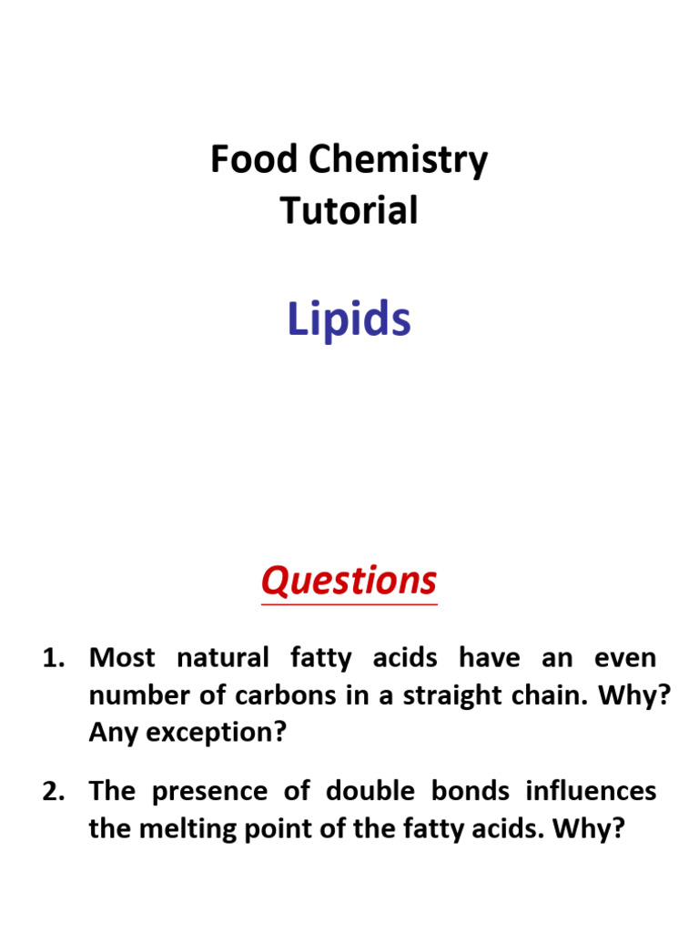 Tutorial Lipids Students Pdf
