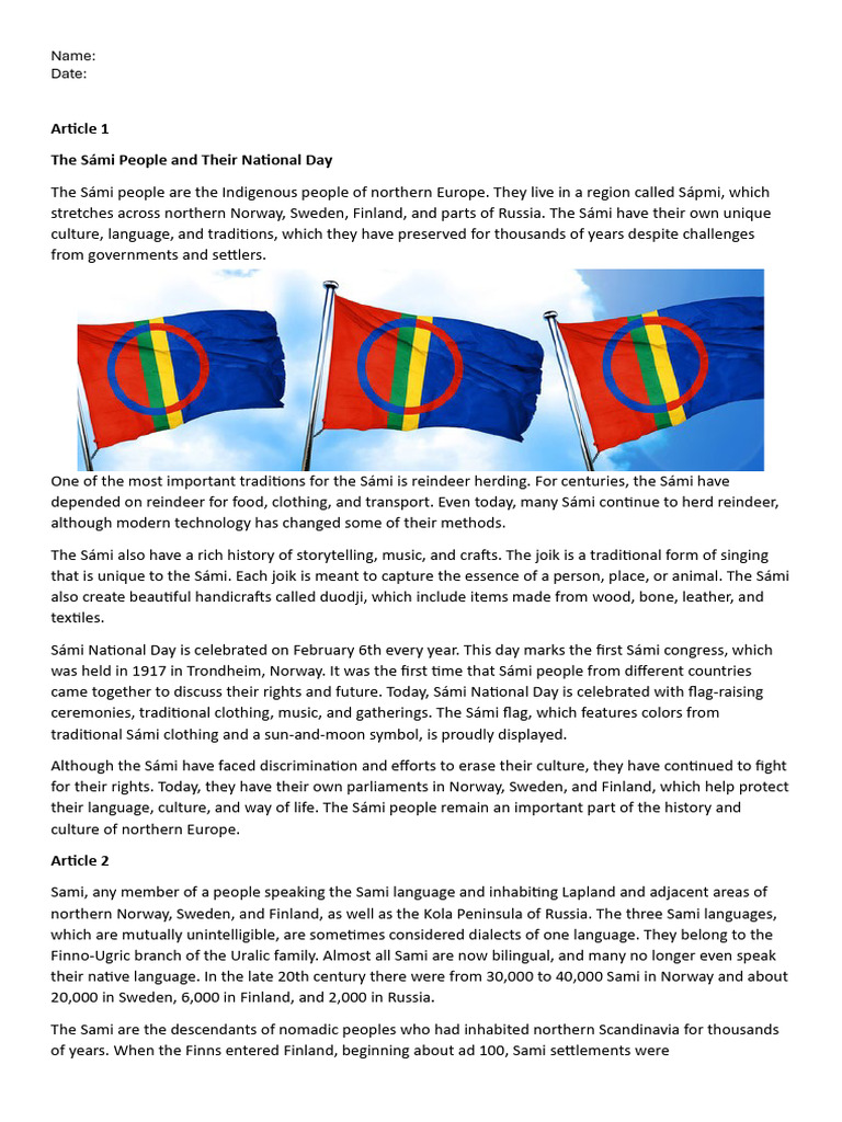 Sámi People: Culture and National Day | PDF | Scandinavia
