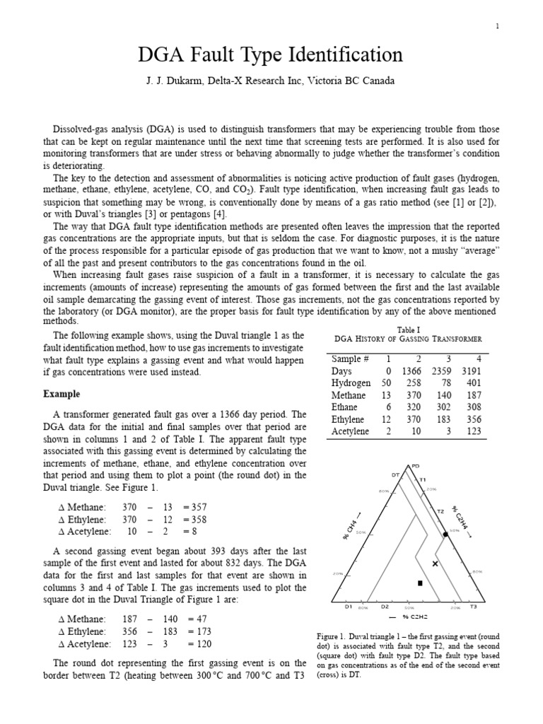 Microsoft Word - Dga-Fault-Type | PDF | Gases