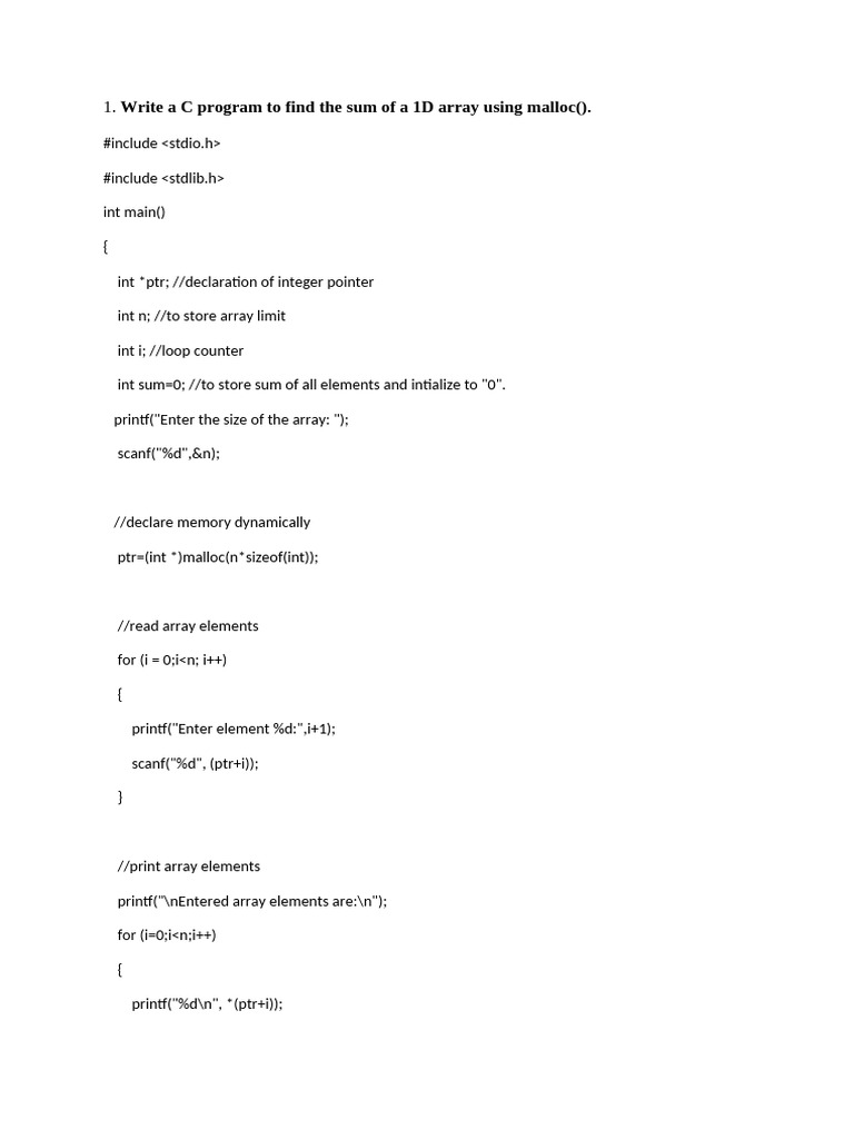 Programs-Pointers, Structures and Unions14-12-23 | PDF | Computer Science | Computing