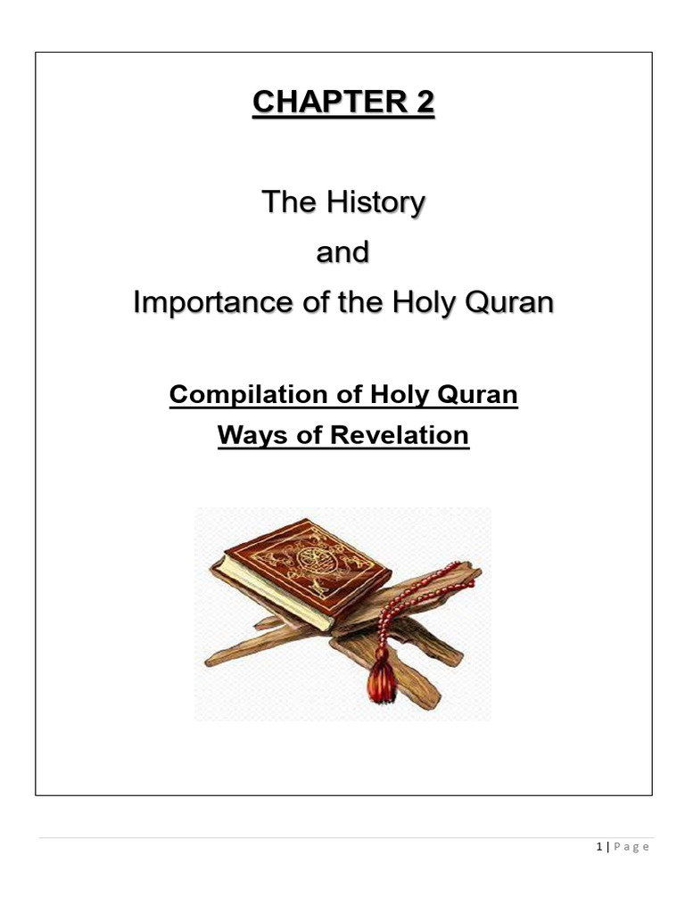 The History and Importance of The Holy Quran | PDF | Quran | Islam
