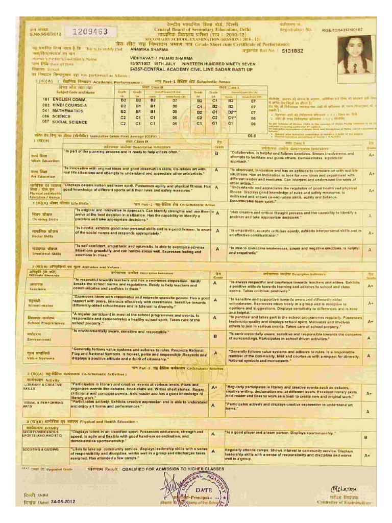 AN_CLASSXMARKSHEET | PDF