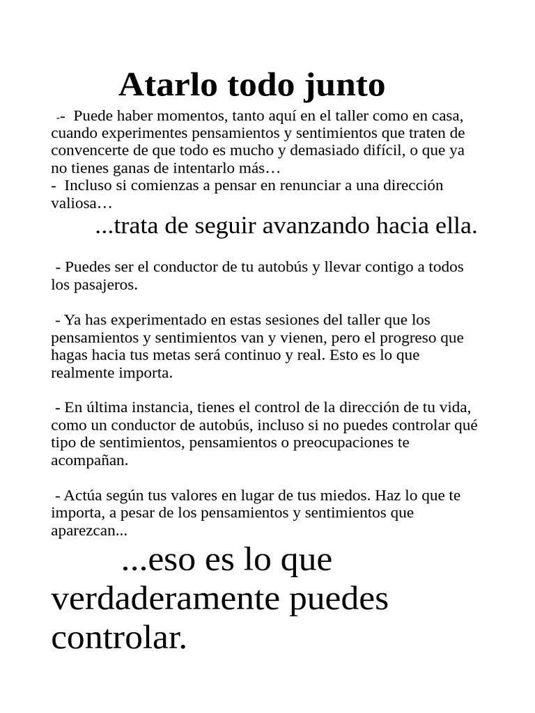 Atarlo Todo Junto | PDF