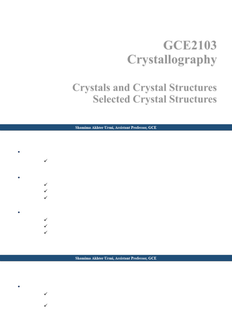 Chp-2 & 3 Crystal Structure | PDF | Crystal Structure | Silicate