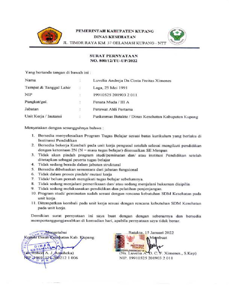 Surat_Pernyataan_dengan_Meterai | PDF