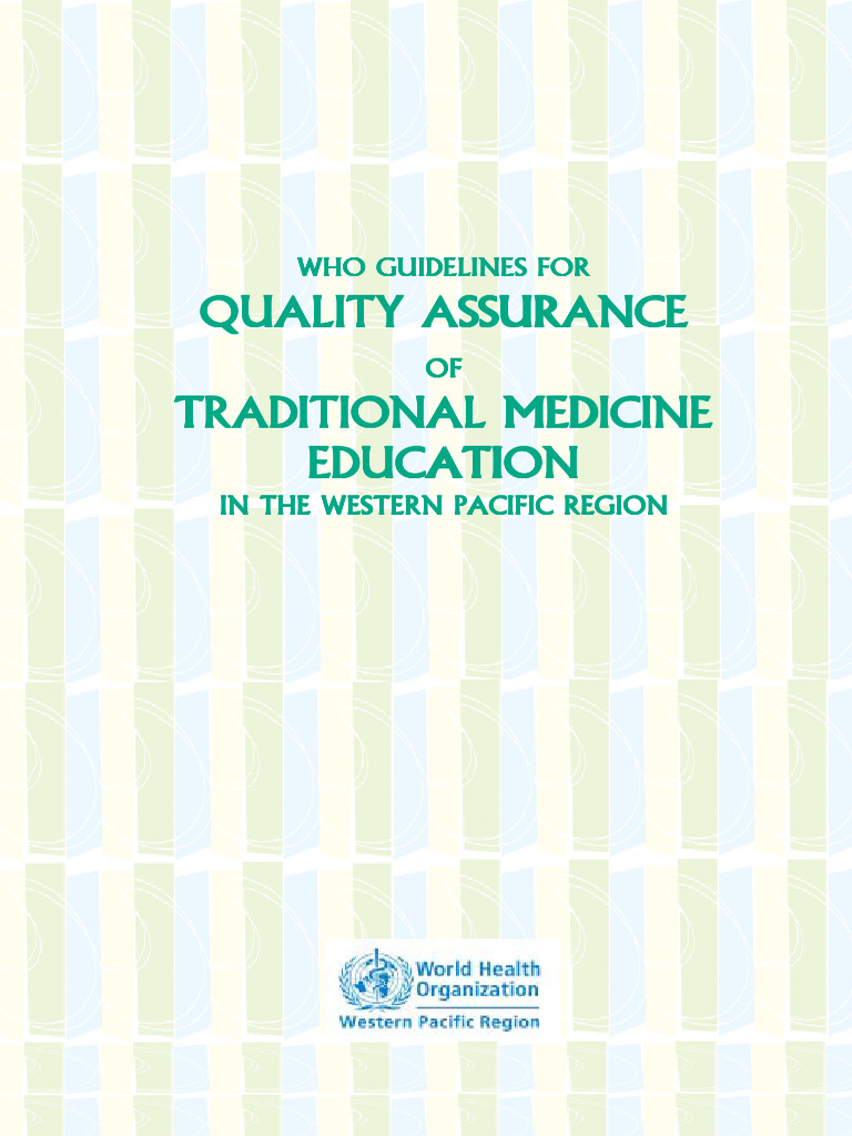 Quality Assurance in Traditional Medicine Education | PDF | Educational ...