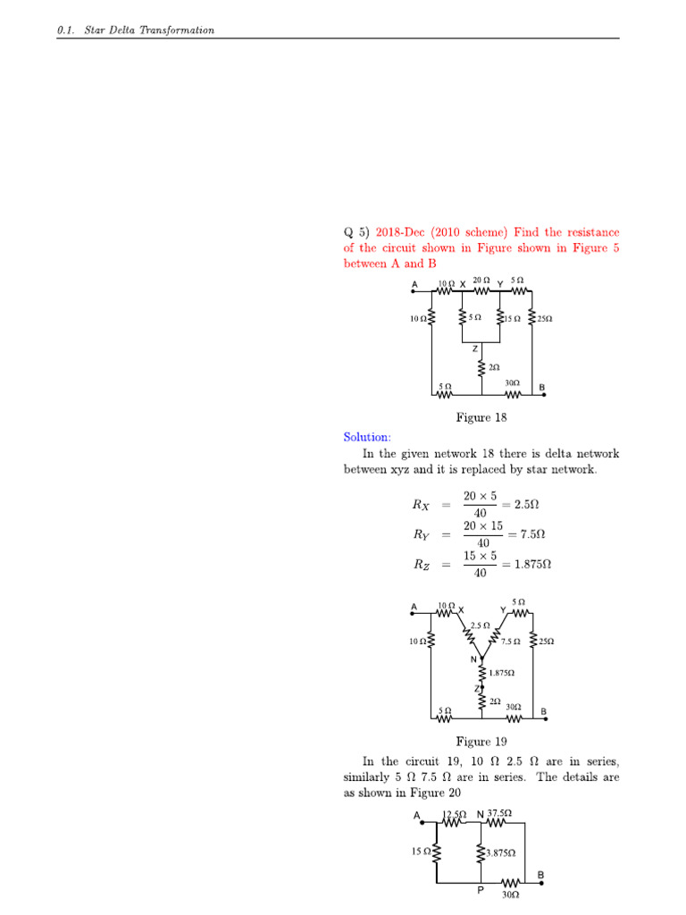 Delta Star Transformation | PDF
