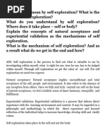Self-Exploration, UHV | PDF | Experience | Behavior