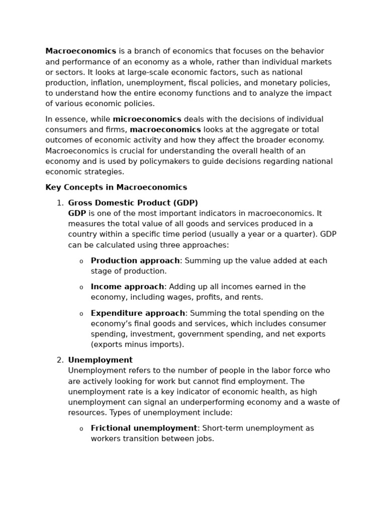 Understanding Macroeconomic Principles | PDF | Macroeconomics | Inflation