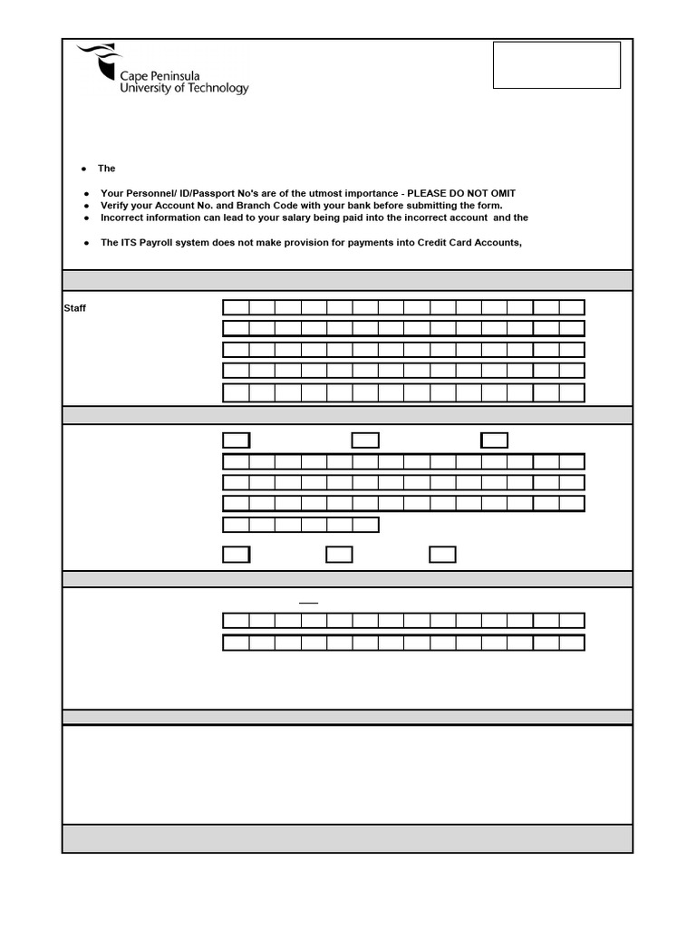 New Banking Detail Form | PDF | Payroll | Taxes
