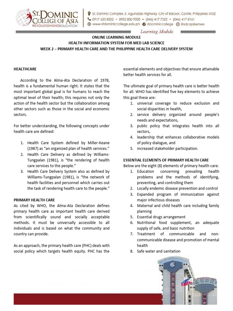 HIS-MODULE-WEEK-2 | PDF | Health Care | Health Sciences