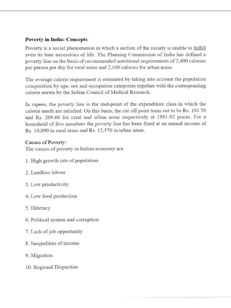 Poverty Concepts, Trends&measures | PDF