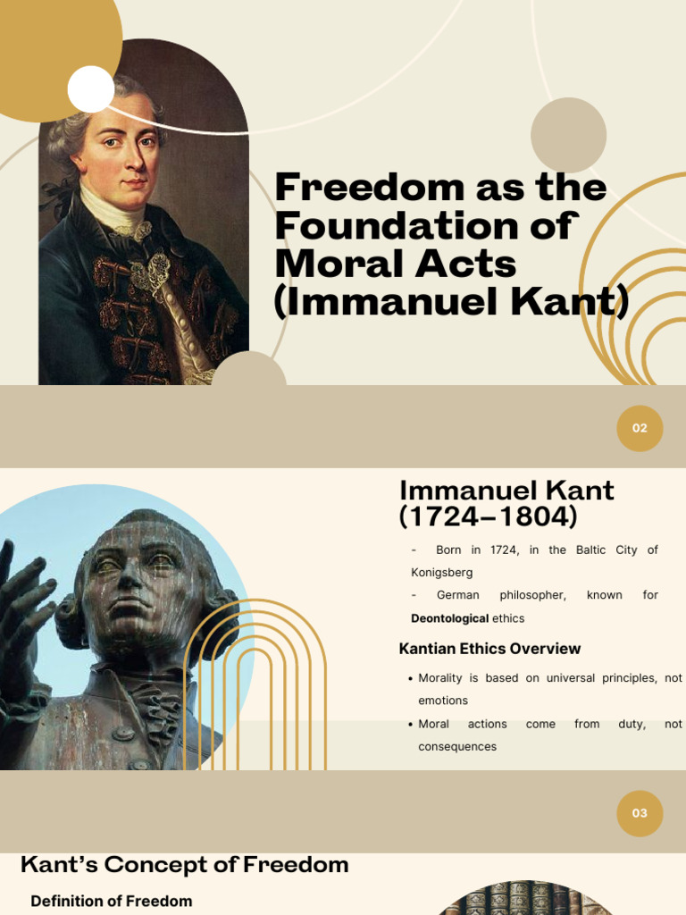 Utod - Freedom As The Foundation of Moral Acts (Immanuel Kant) | PDF | Immanuel Kant | Liberal ...