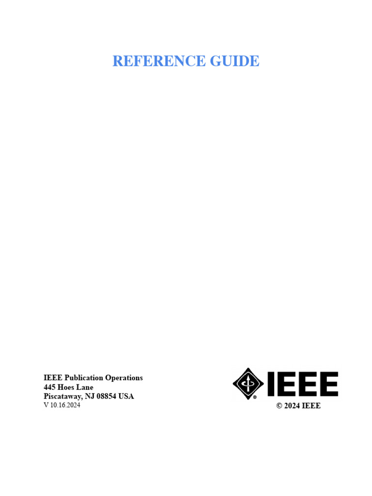 IEEE Reference Style Guide For Authors | PDF | Data | Metadata