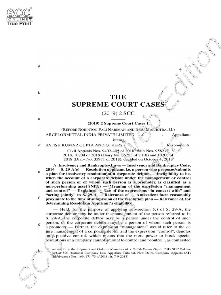 TP 2019 2 SCC 1 103 20bal111 Nirmauniacin 20250224 173457 1 103 | PDF | Supreme Court Of The ...