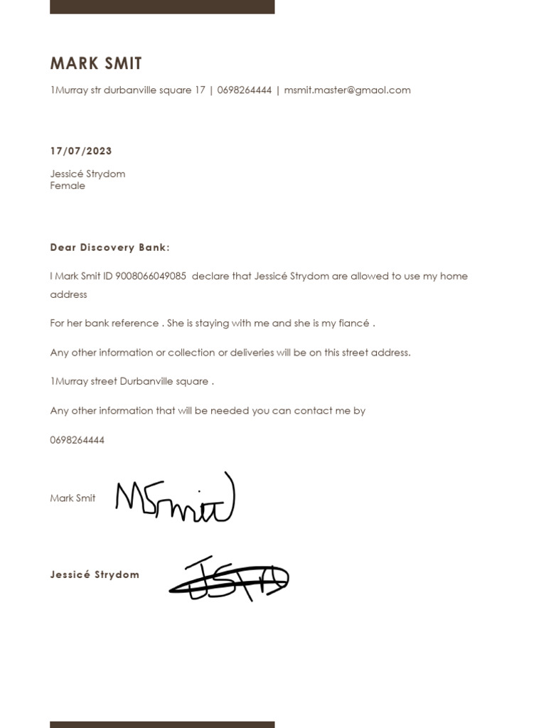 Declaration Letter | PDF