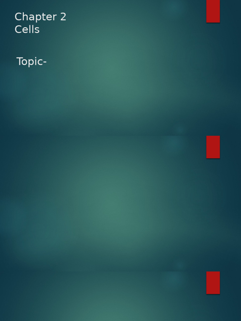 Chapter 2 Cells 1 | PDF